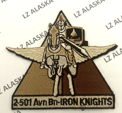 U.S. ARMY 2-501st AVIATION BATTALION "IRON KNIGHTS" PATCH (USA1) HELICOPTER OIF | eBay