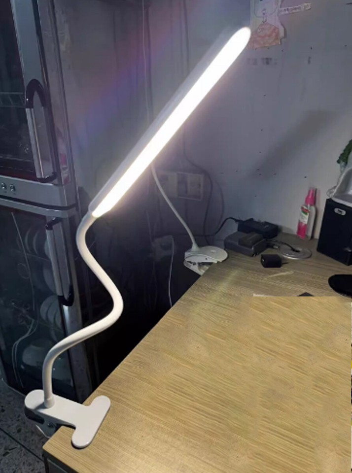 LED Desk Lamp Gooseneck Adjustable Lamp with Clamp Eye-Caring Reading ...