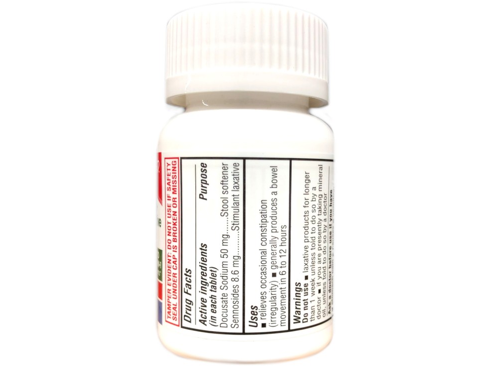 Leader Stool Softener + Stimulant Laxative 5-Pack 100 Ct Relieves ...