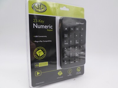 Gear Head 23-Key Black USB Numeric Keypad KP2300U Windows 11, 10 ...