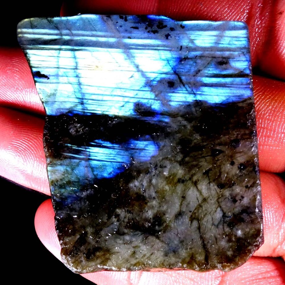 Natural Labradorite Slab Royal Flashing Rock Polished Minerals For ...