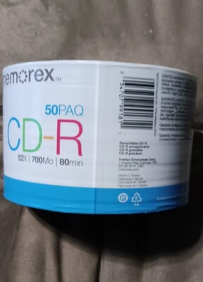 Memorex CD-R ~ 52x 700Mo 80Min ~ 50 Pack ~ New + Sealed | eBay