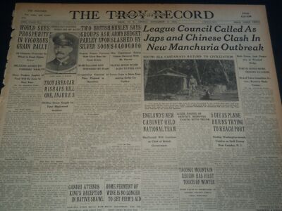 1931 NOV 6 TROY MORNING RECORD - GANDHI ATTENDS KING'S RECEPTION - NT ...