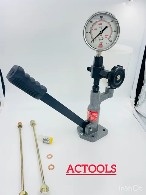 Diesel Injector Nozzle Pop Tester 0- 600 BAR Dual Scale 0-8500 PSI ...