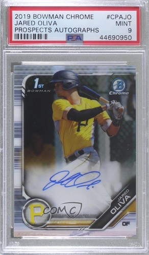 2019 Bowman Chrome Prospects Auto Jared Oliva #CPA-JO PSA 9 MINT Auto ...