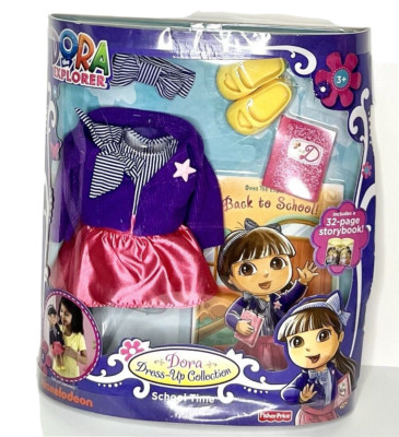 DORA THE EXPLORER Dress Up Collection SCHOOL TIME FASHION + Book NEW ...