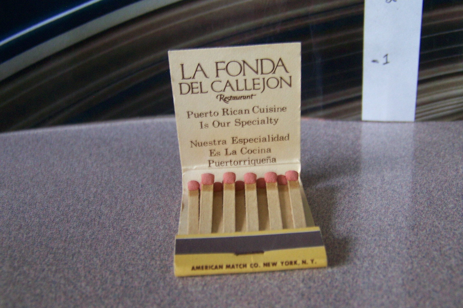 Rare Vintage Matchbook Z7 San Juan Puerto Rico La Fonda Del Callejon ...