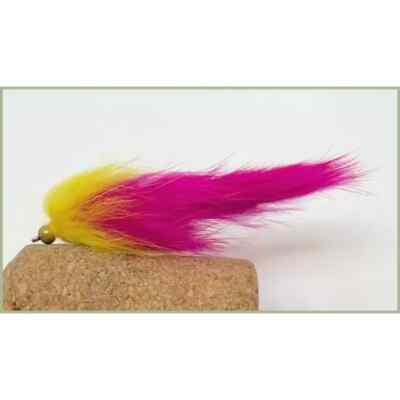 Fishing flies, 6 per Pack Pink and Yellow Bunny Leech size 10 Trout ...