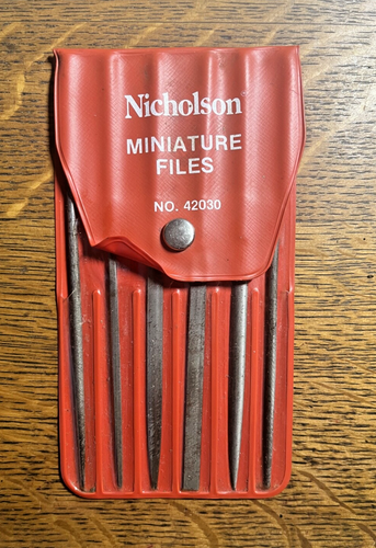 Vintage Nicholson Miniature Files No. 42030 in Pouch~~Swiss Pattern~~5. ...