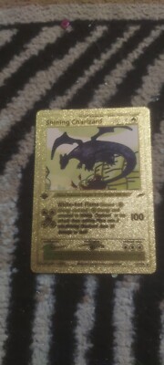 Pokemon card 107/105 ultra rare Shining charizard 1st edition Gold foil ...