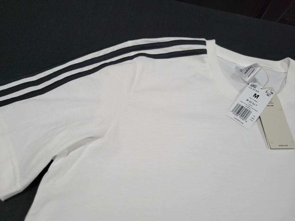 Adidas Men 3-Stripe SJ Shirts Running Training Tee Casual GYM Jersey ...