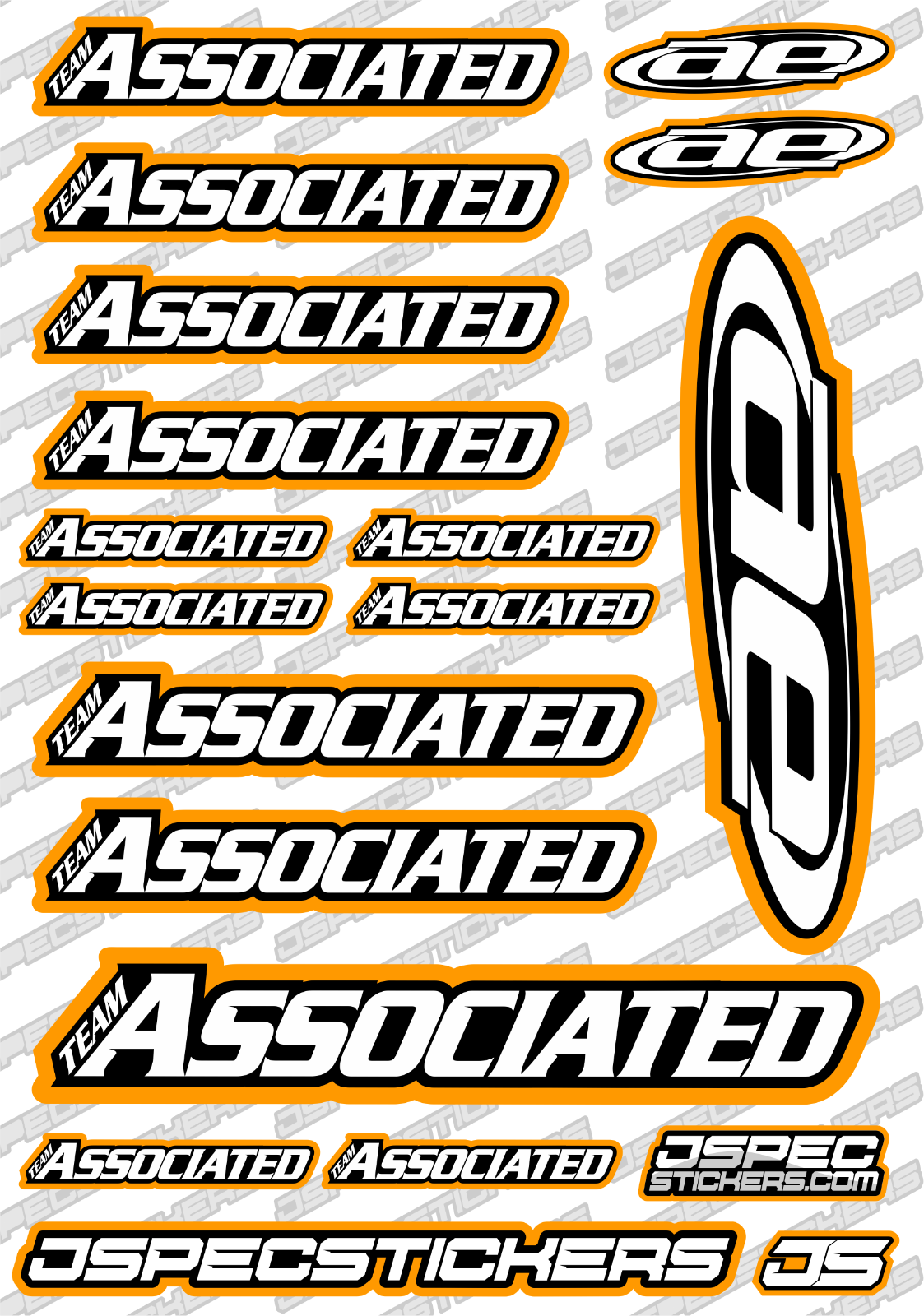 ASSOCIATED RC TEAM STICKER SHEET RK EDITION DECAL RC BUGGY RC10 AE ...