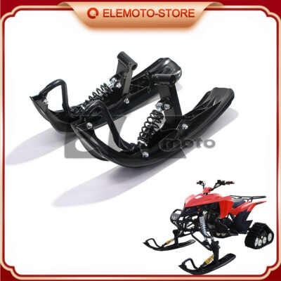 Snowmobile Front Sled Sleds Black Plastic Skis Kit For Snowmobile ATV ...