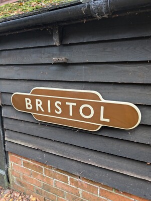 BRISTOL totem enamel sign British Rail railway bristol sign br station ...