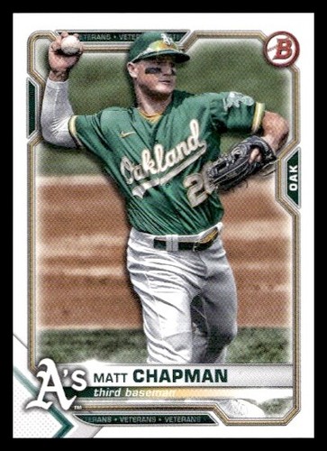 2021 Bowman #37 Matt Chapman Oakland Athletics Baseball card | eBay