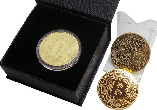 BTC 1 Oz 24k RARE Gold Plated BTC Bitcoin Commemorative Coin ...