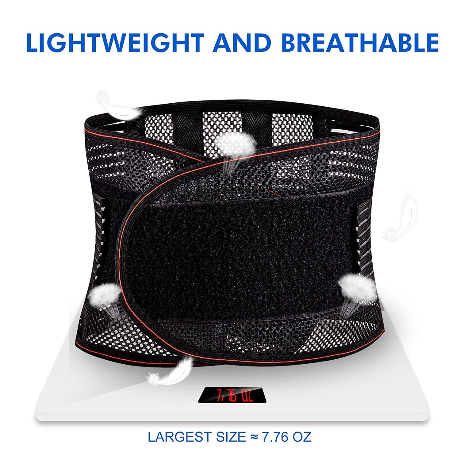 Lower Back Brace Support Belt Lightweight Lumbar Lower Waist Pain ...