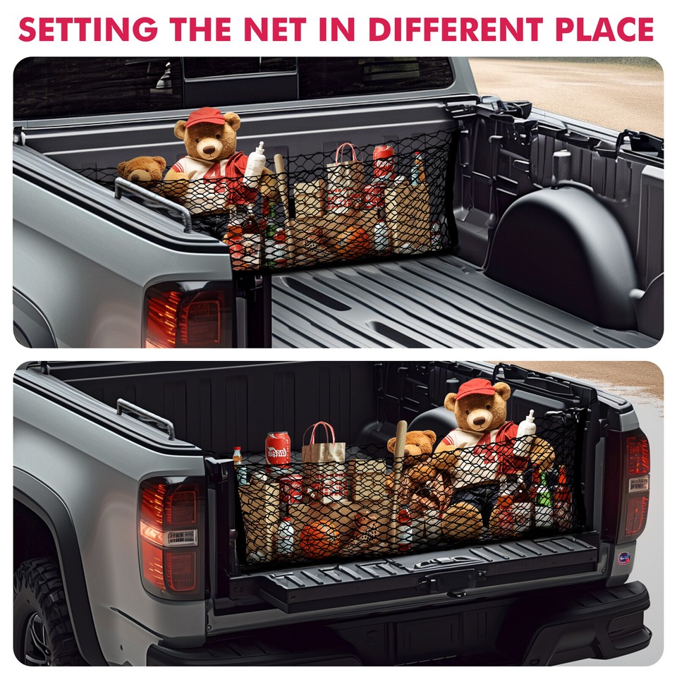 For Chevy Avalanche Traverse 60" Rear Truck Bed Cargo Net Envelope ...