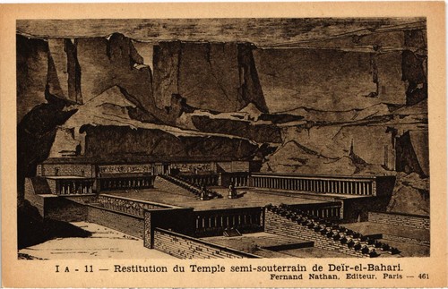 CPA AK Restitution du Temple Semi-Souterrain de Deir-el-Bahari EGYPT ...