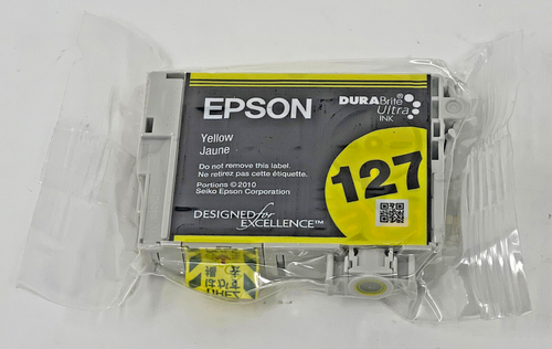 Genuine Epson 127 Yellow Ink Cartridge NX625 WF7010 WF7510 WF7520 ...
