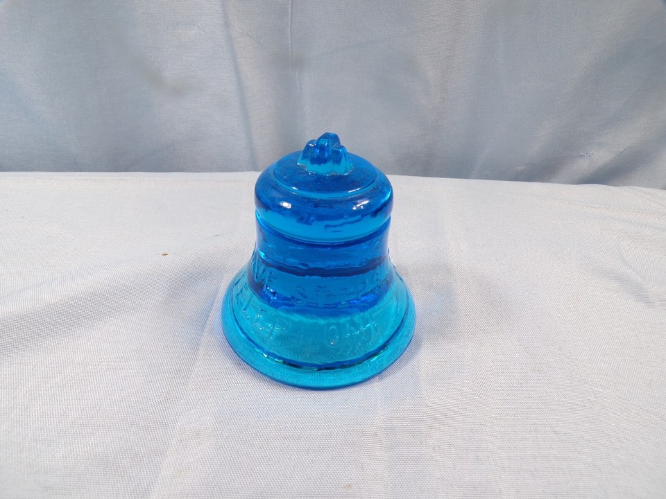 Fenton Blue Glass Bell Telephone Paperweight | eBay