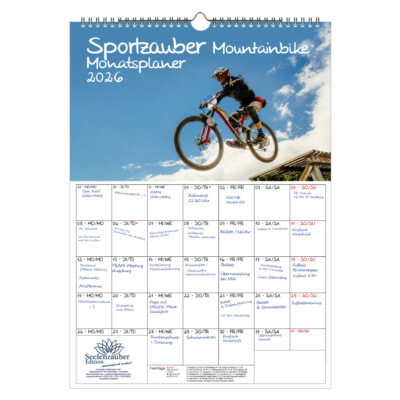 Sportzauber Mountainbike Planer DIN A3 Kalender für 2026 Fahrrad ...