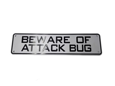 Beware of Attack Bug Sign Bearded Dragon Crested Gecko Reptile Lizard ...