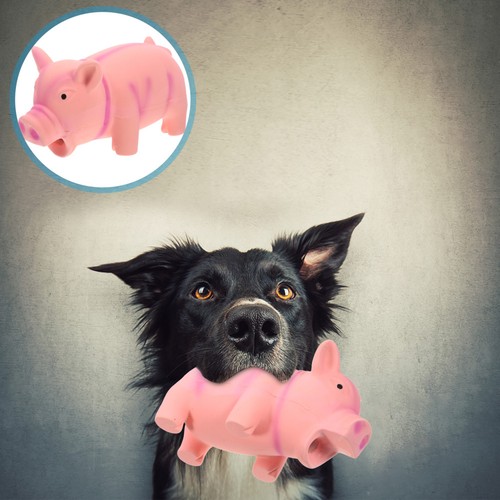 Pig Shape Latex Dog Chew Toy Squeaky Pet Toy for Small And Medium Dogs ...