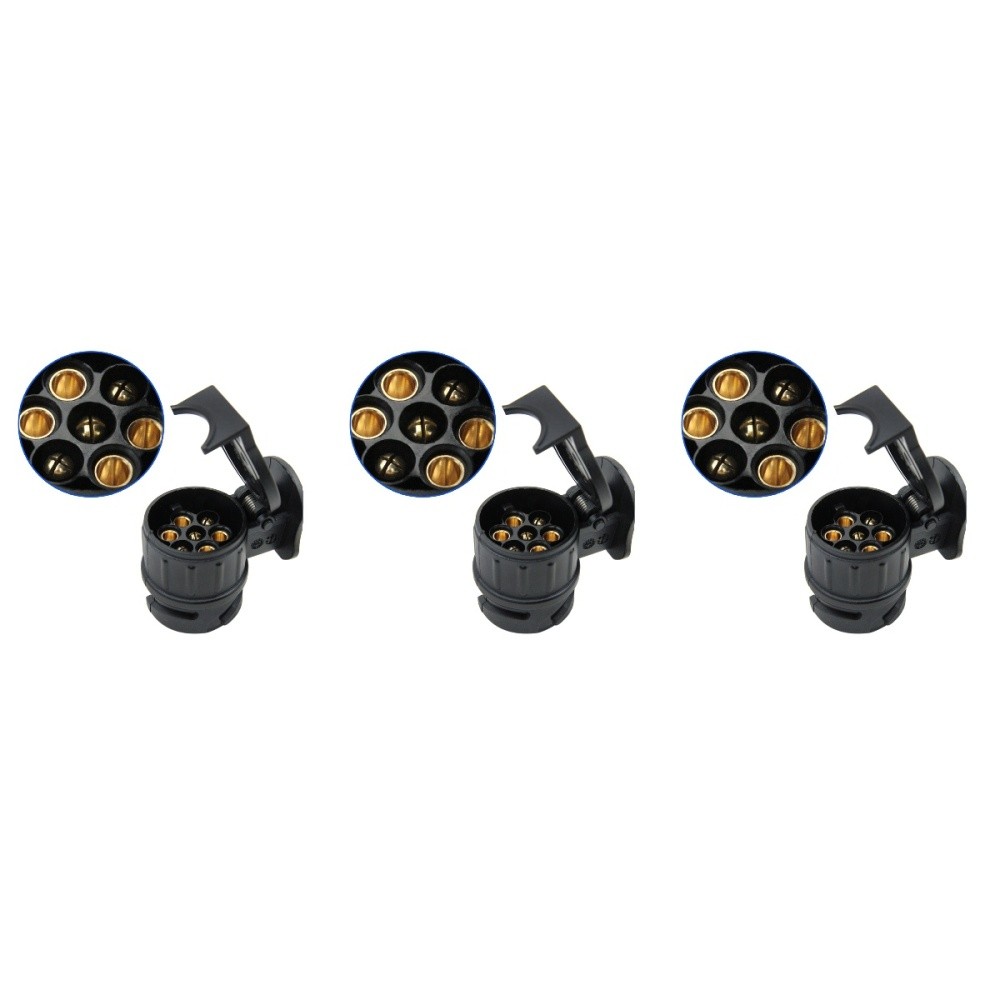 3 Pieces Truck Cable Connector Trailer Light Adapters Converter Caravan ...