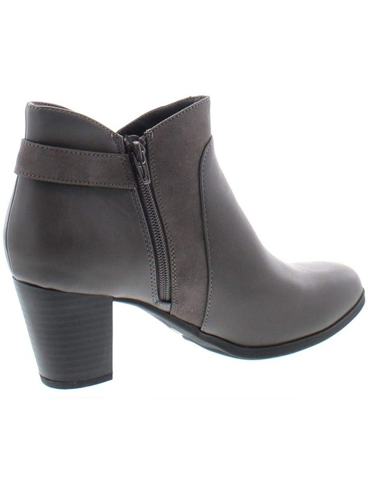 Giani Bernini Womens Gray Logo Artemyss Round Toe Block Heel Booties 10 ...