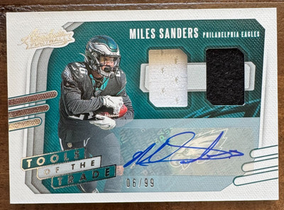 2020 Panini Tools of the Trade- Miles Sanders TTD-13 Auto Jersey Card # ...