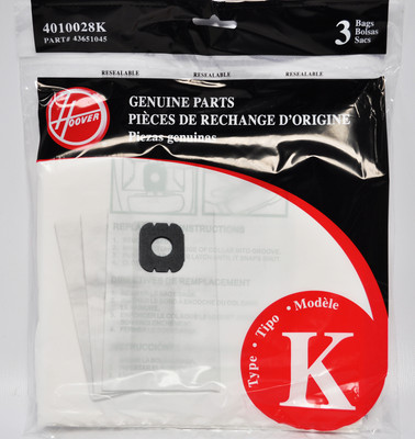 Hoover Type K Canister Vacuum Bags 3 Pack 4010028K | eBay