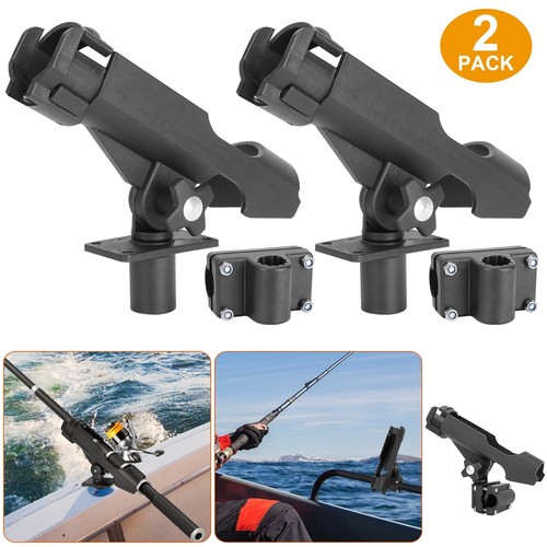 Adjustable Boat Fishing Pole Rod Holder For Kayak Boat Side Rail Mount ...