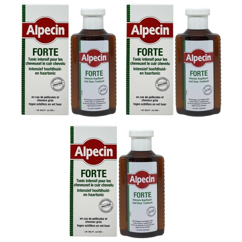 3pz ALPECIN FORTE Tonico Intensivo per cute e capelli 200ml anti ...