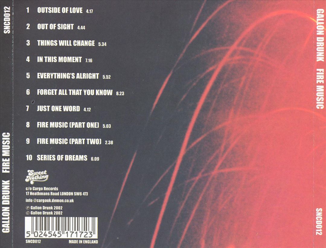 GALLON DRUNK FIRE MUSIC NEW CD 5024545171723 | eBay