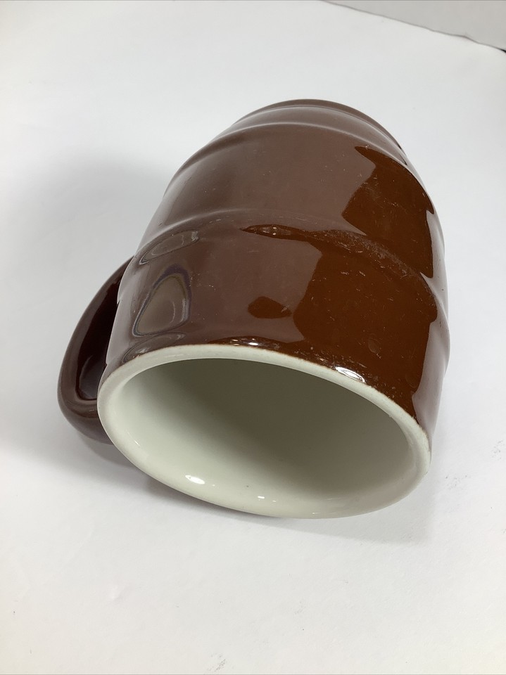Vintage~ Hall Pottery #536 Brown Barrel 10oz Coffee Mug~Made in USA | eBay