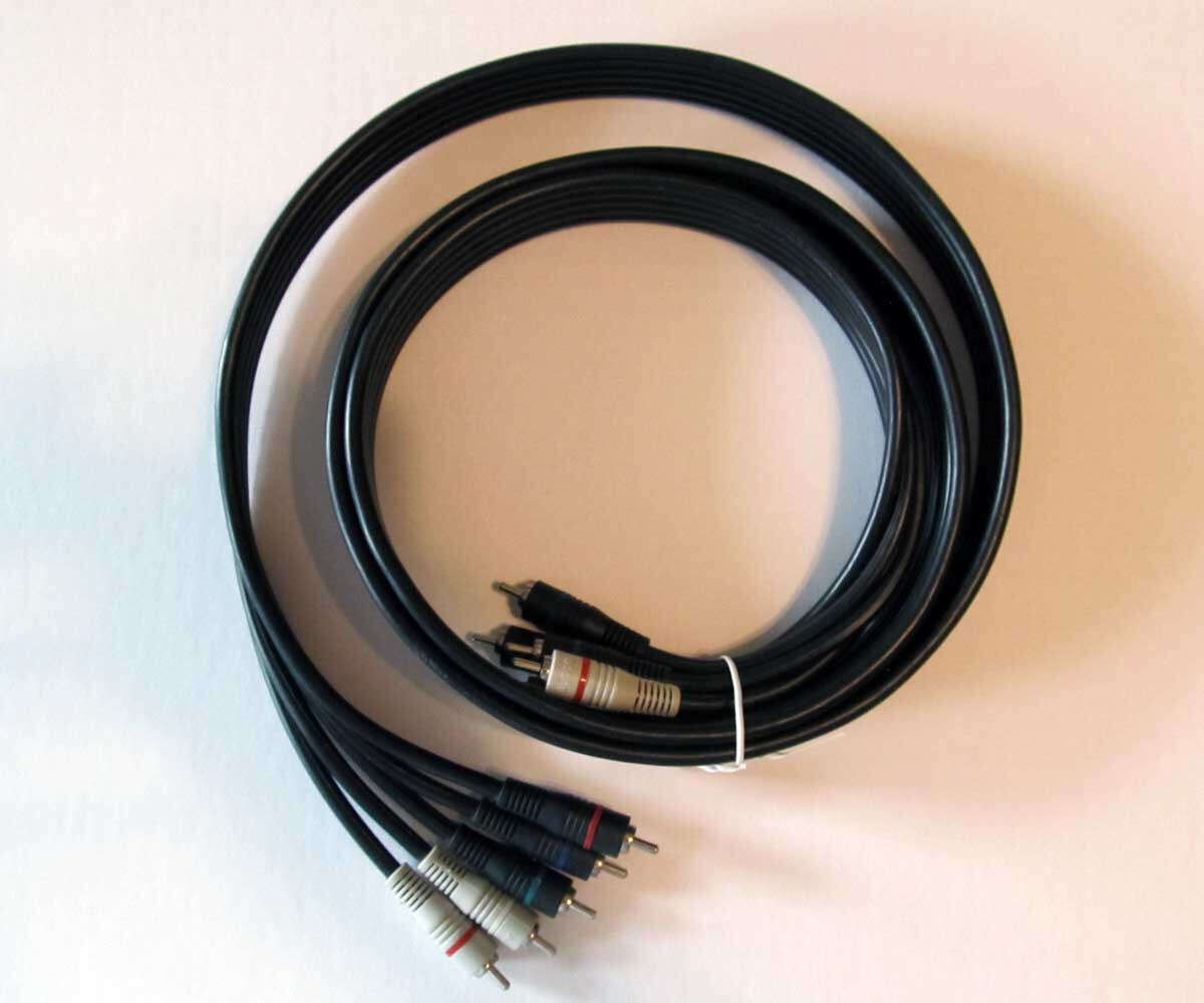 Male To-male Component Cable New 6 FT 3-RCA Component RGB Video Cable ...