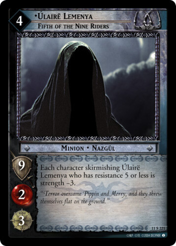 LOTR: Ulaire Lemenya, Fifth of the Nine Riders [Ungraded] Shadows Lord ...