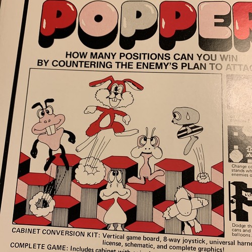 original ad 10.5-8” 1984 Popper Arcade video game flyer | eBay