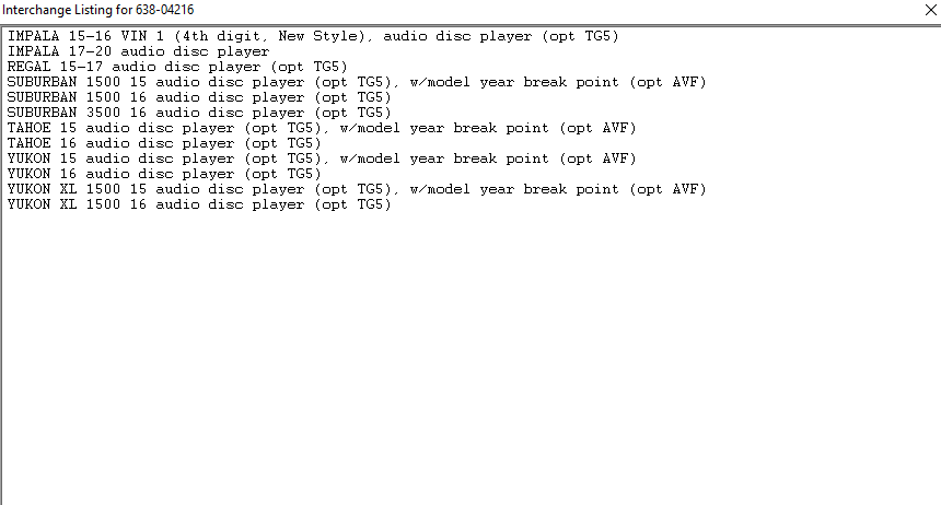 2017 Chevrolet Impala Tg5 Single Disc CD Player 84016434 OEM for sale ...