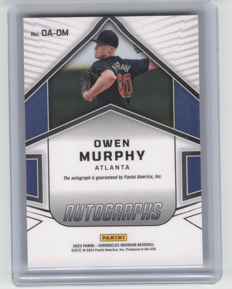 2023 Panini Chronicles #OA-OM Owen Murphy Obsidian Autographs | eBay