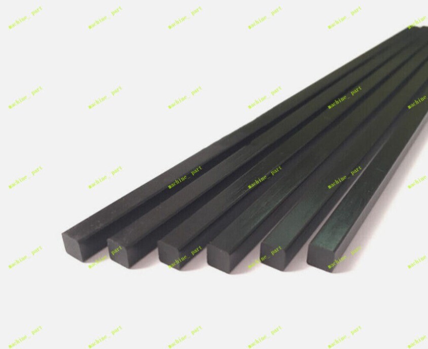 Black Carbon Fiber Solid Square Bar Rod 500mm Square Stick For RC ...