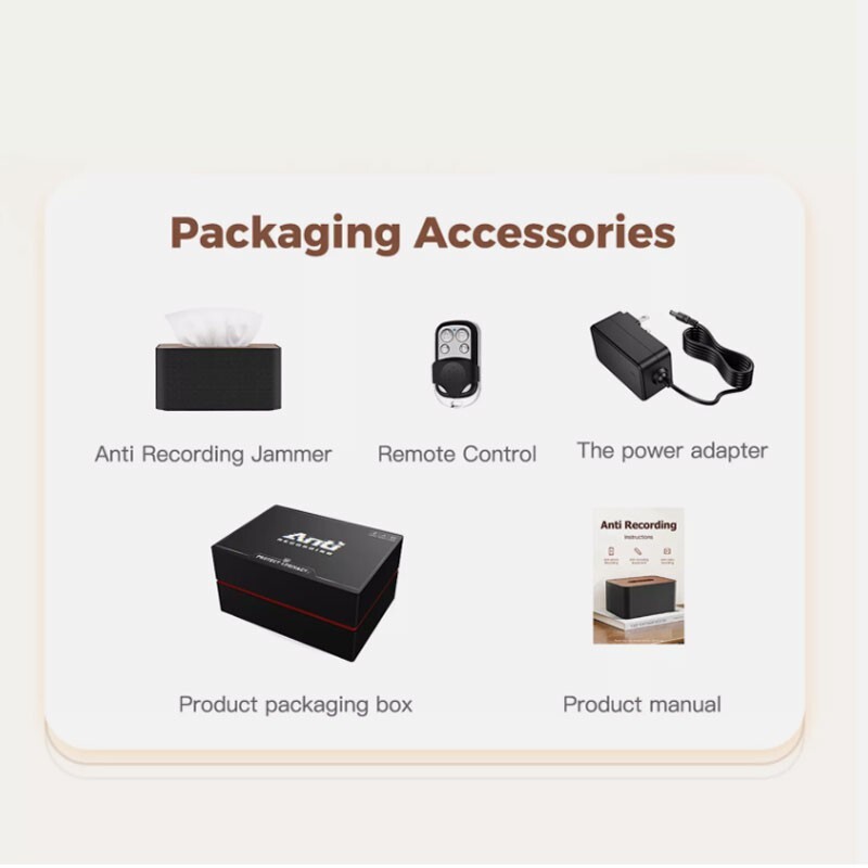 Anti-recording Tissue box interference shielding prevent eavesdropping ...