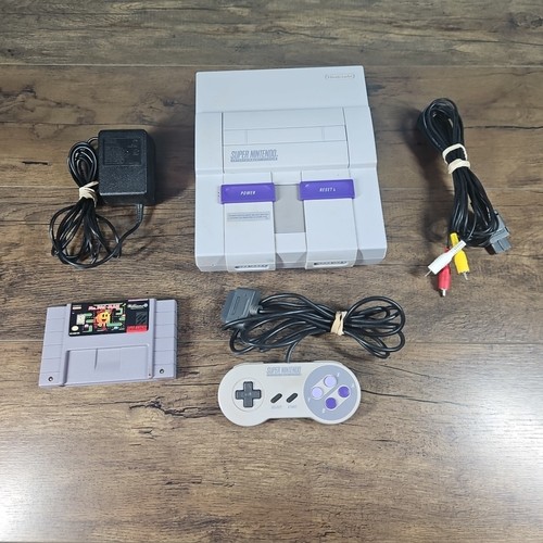 Super Nintendo Console SNES Original SNS-001 w/ Power Supply Cables ...