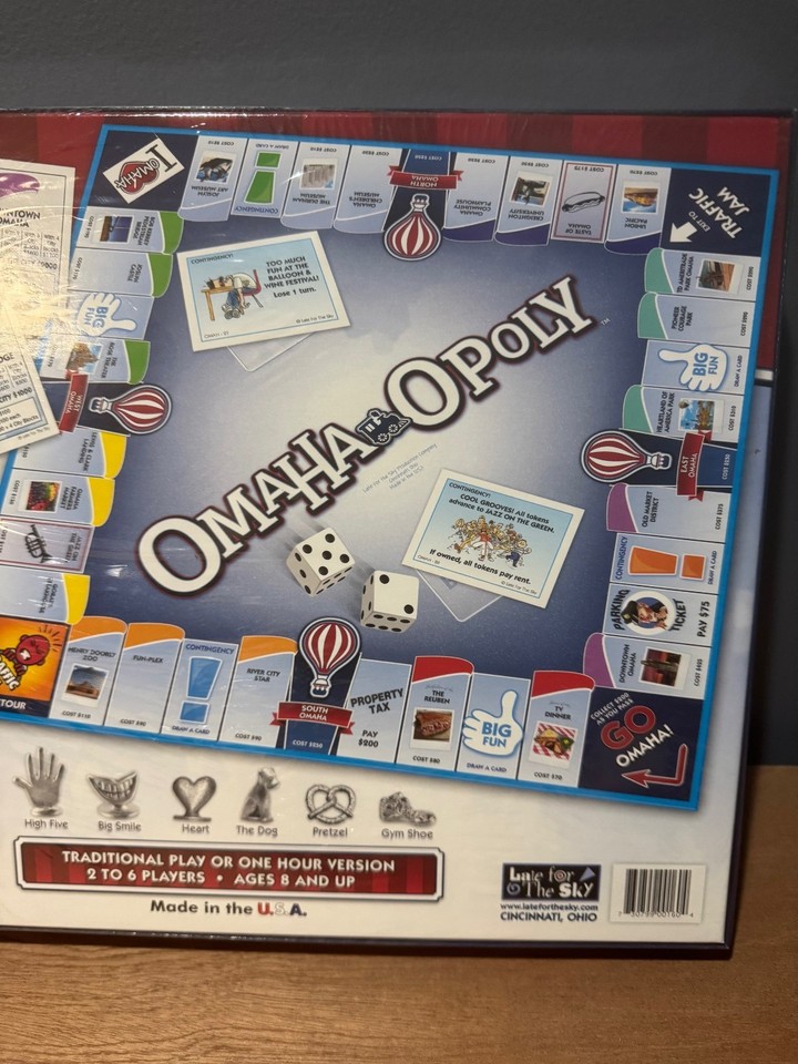 Omaha-Opoly Monopoly Board Game by Late for the Sky Brand New Sealed ...
