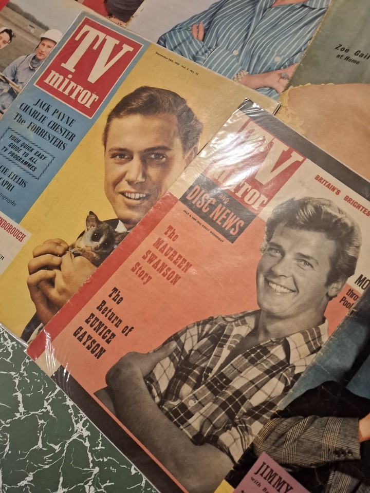 Job Lot 110 x Vintage TV MAGAZINES 1950s - 1980s Tv Times Radio Times ...