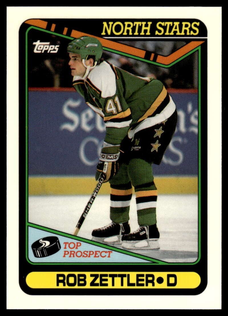 1990-91 TOPPS NHL HOCKEY NM Card #289 😎 ROB ZETTLER, Minnesota North ...