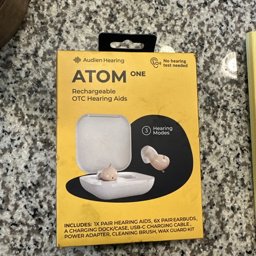 Audien Atom One Rechargeable OTC Hearing Aids NEW Sealed - FREE ...