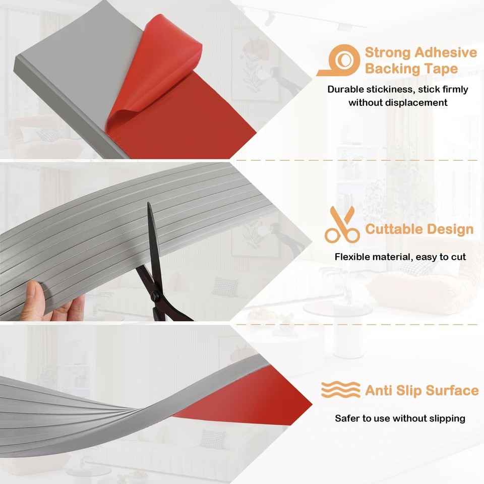 Threshold Ramps for Doorways Self-Adhesive Rubber Ramps for Door ...