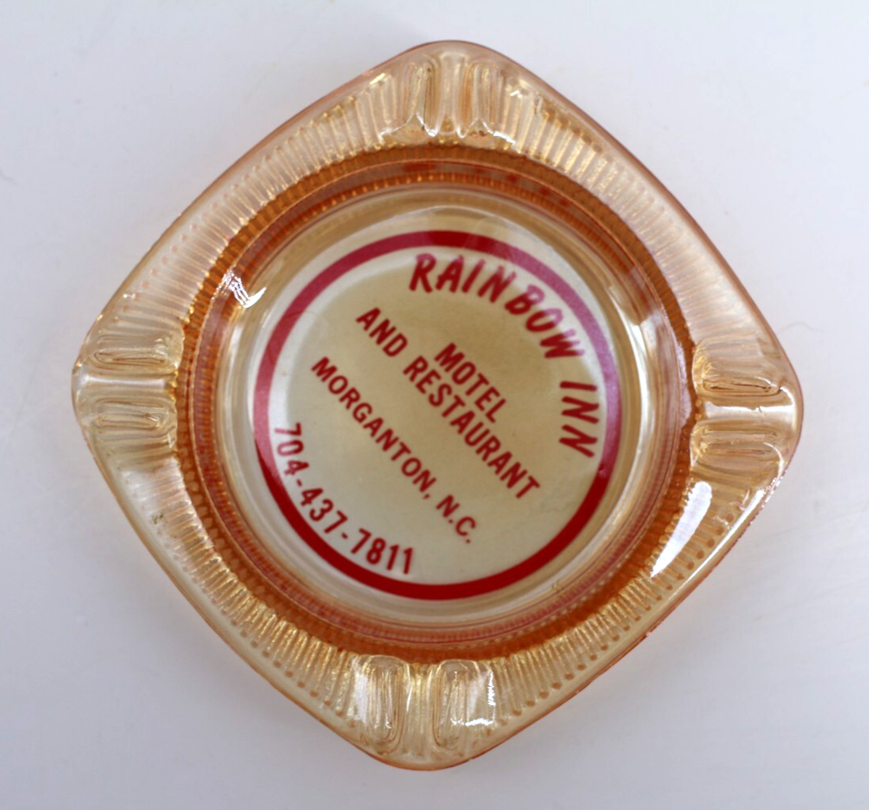 Vintage Marketing Glass Ashtray Rainbow Inn Motel & Restaurant ...